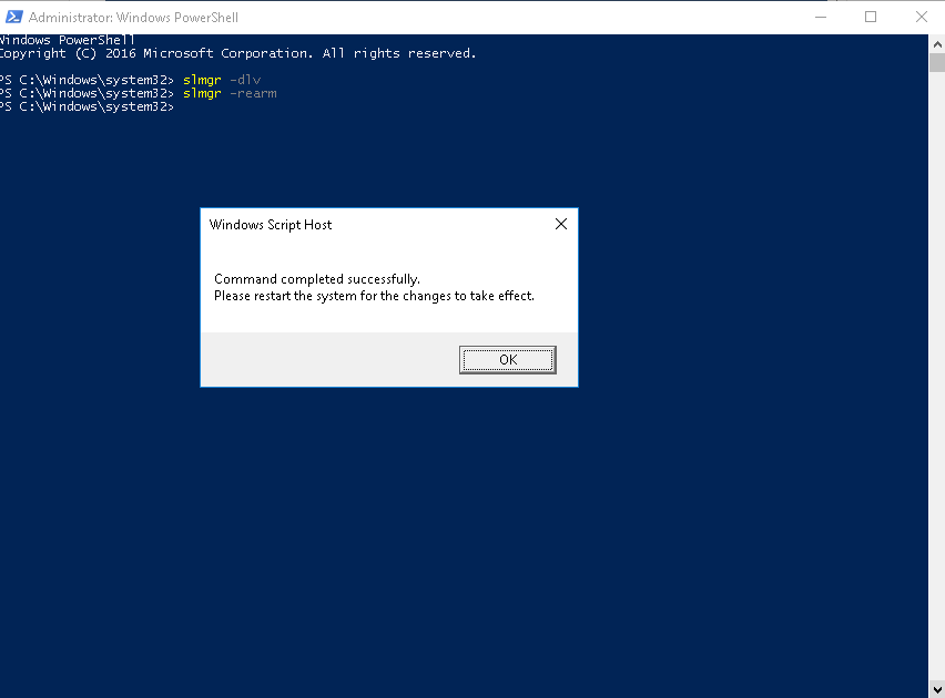 Windows Server 2016 Evaluation: How to extend the Trial Period