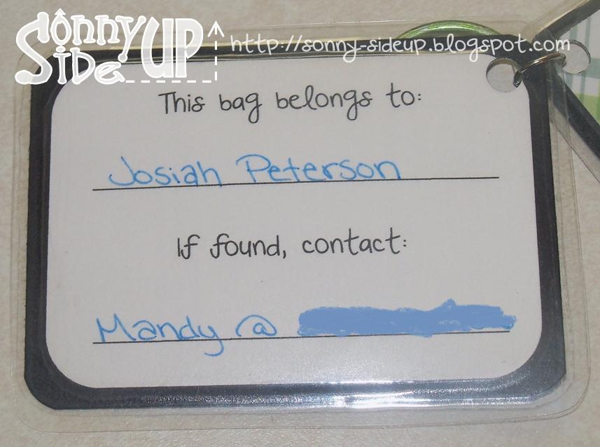 Sonny-Side Up: MOPS Craft- ID Tags