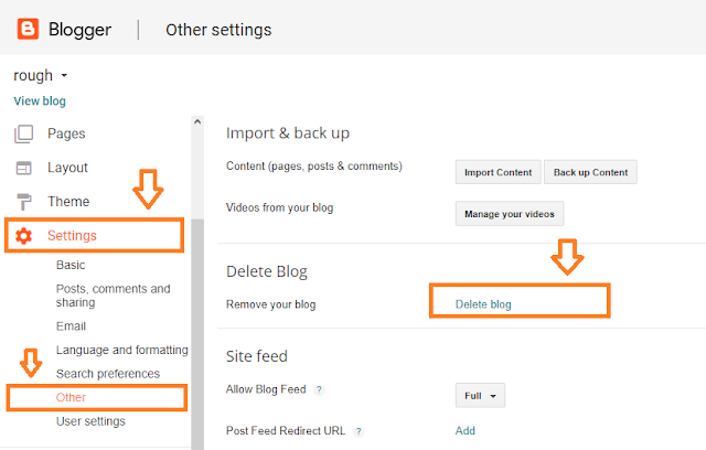 How To Delete Blogger Blog | How To Restore Blogger Blog After Deleting