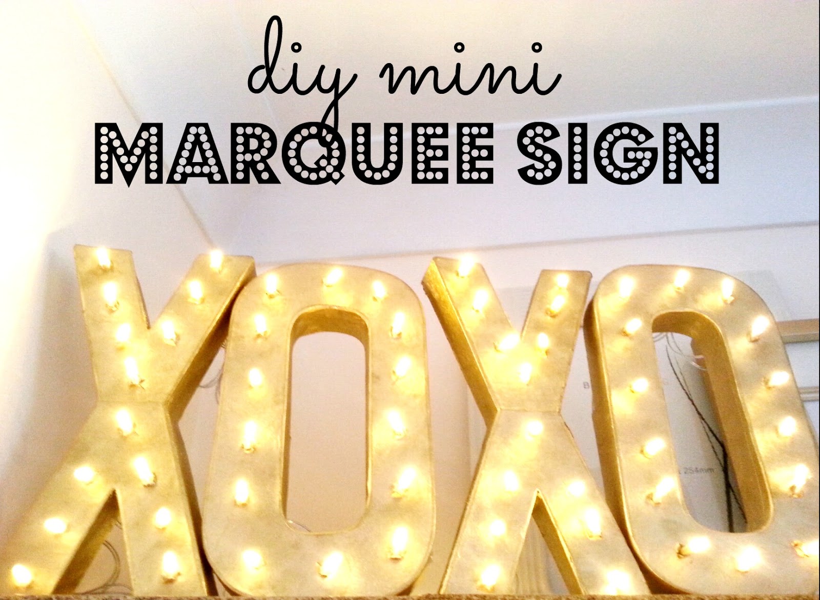 DIY mini marquee sign! ~ Make Do and DIY