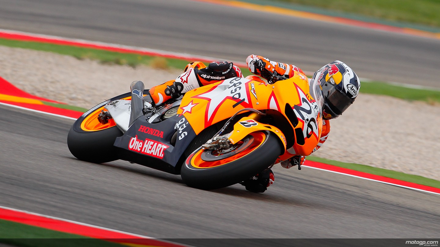 The New Design Repsol Honda Team in Moto GP Aragon
