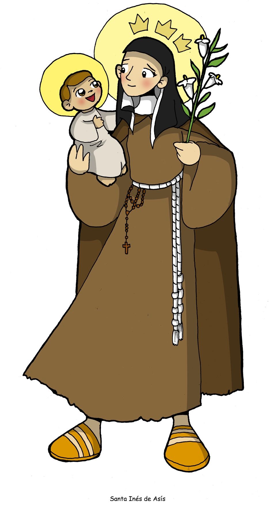 Dibujos para catequesis: SANTA INÉS DE ASÍS