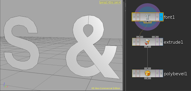 Our Life In 3D: How hard can it be? Extruded, beveled text in Houdini.
