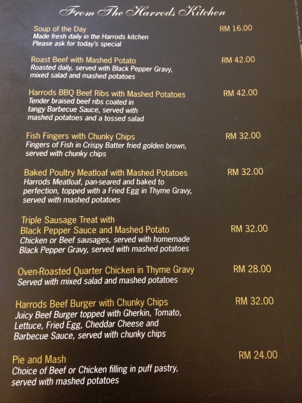 Harrods Cafe @ KLCC - Spicy Sharon - A Malaysian Lifestyle And Food Blog
