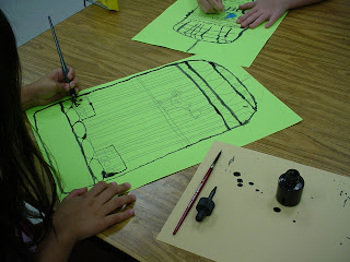Mrs. Knight's Smartest Artists: Old-fashioned pen & ink, 2nd grade