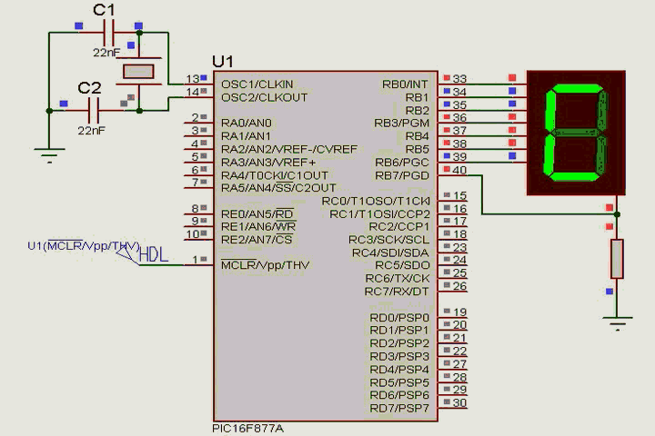Henrique: Display hexadecimal de 7 segmentos