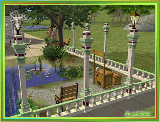 My Sims city block: "Цвета радуги" кафе (The Sims 2)