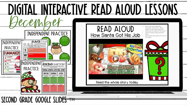 Second Grade Digital December Interactive Read Aloud Lesson | The ...
