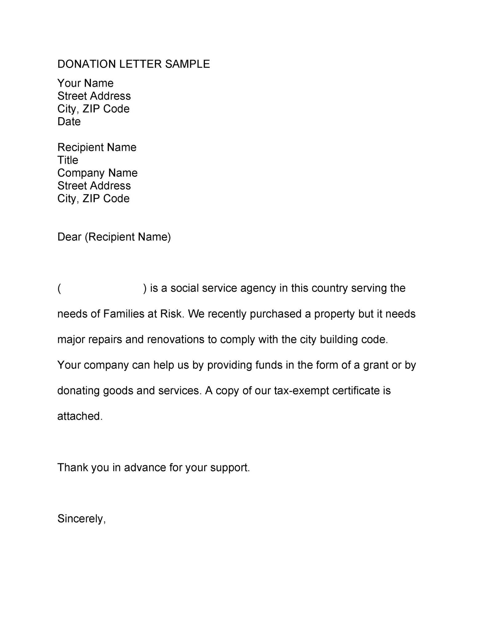 Writing A Letter Asking For Donations Template ~ Resume Letter