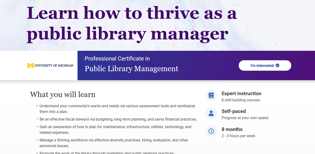 Library and Information Science Study and Training Courses Programs and ...