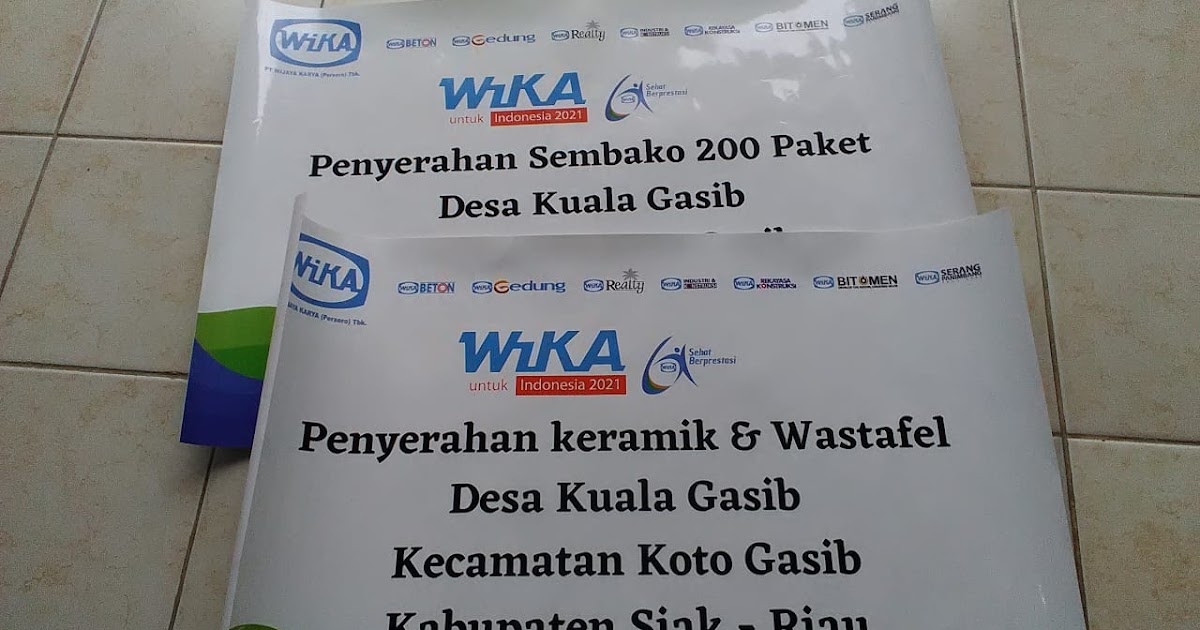 Cetak Stiker Papan Simbolis WIKA ~ Print Corner