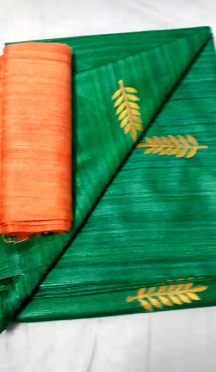 Latest Ghicha embroidery with contrast bp With silk mark