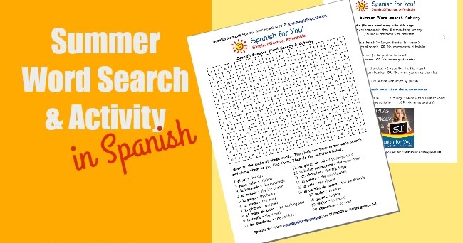 Mommy Maestra: Free Download: Summer Word Search & Activity in Spanish