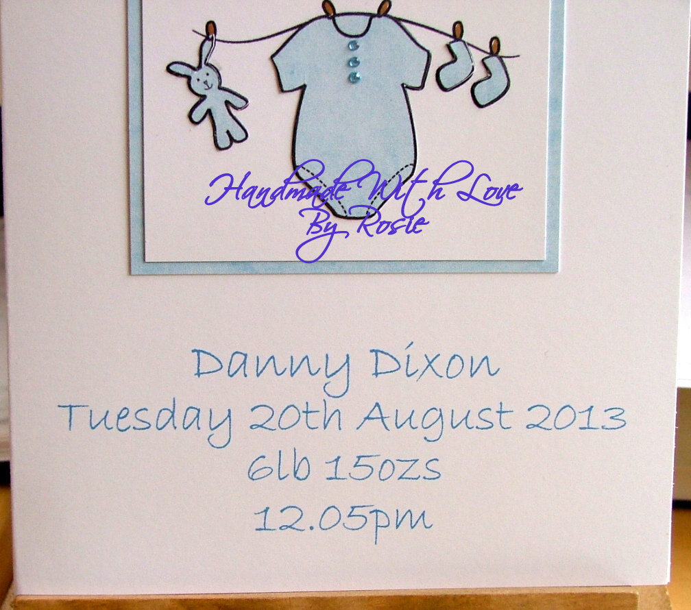 Rosie's Cards: Baby Boy card