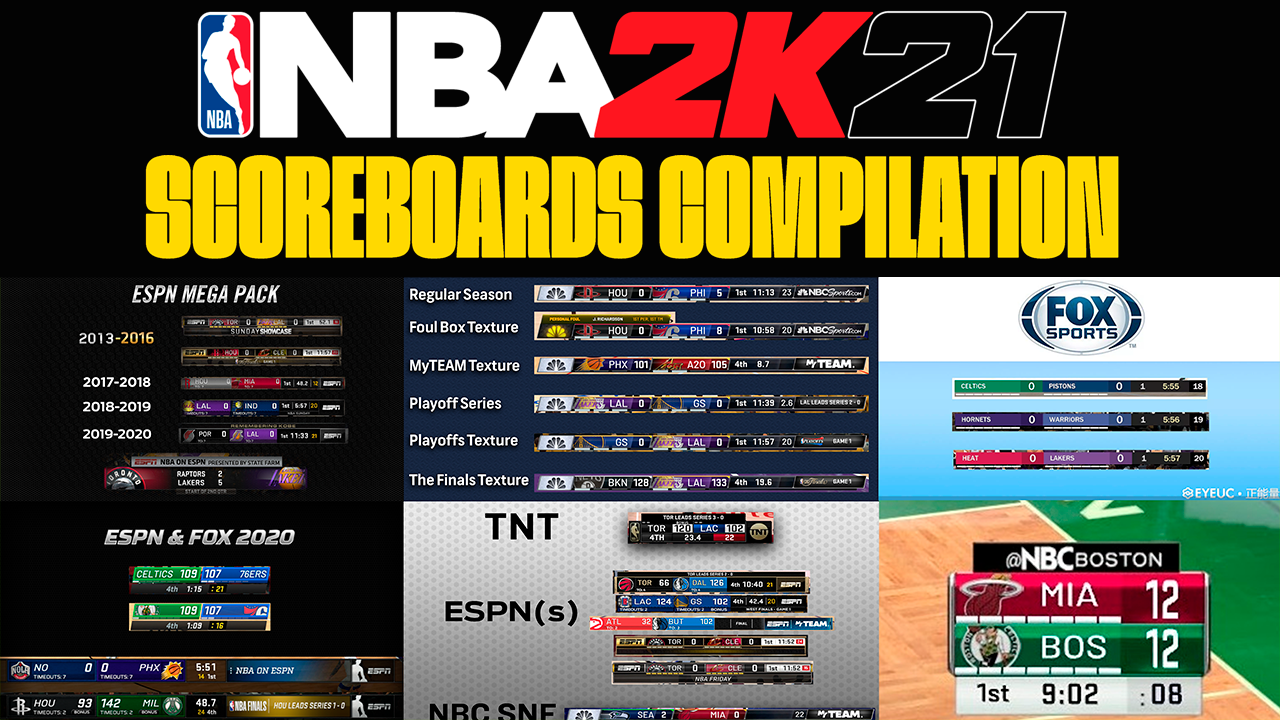 Best NBA 2K21 Scoreboards Mods of All-Time for the PC : Mega Pack