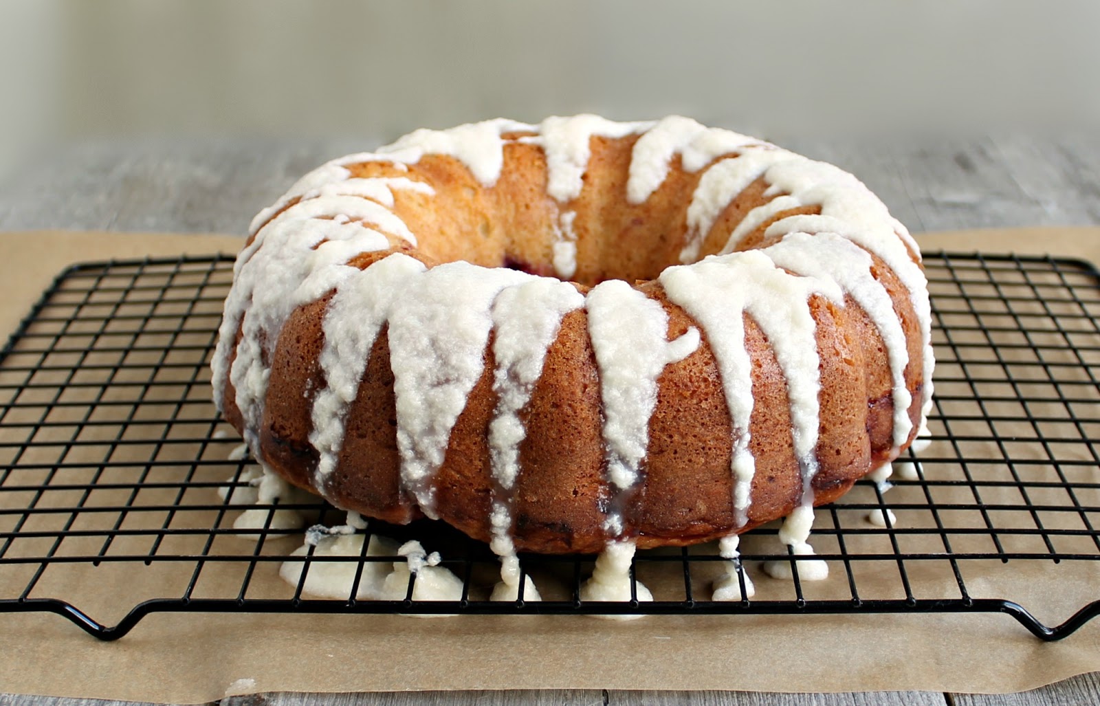 Hungry Couple: Lemon Cherry Bundt Cake with Lemon Glaze
