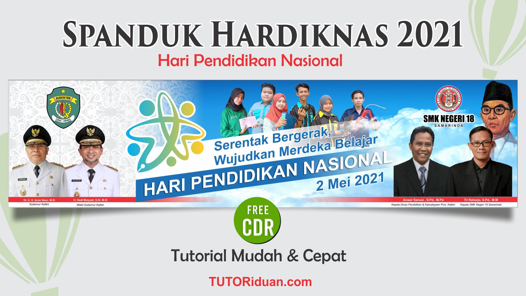Desain Spanduk HARDIKNAS 2021 Format CorelDraw ( Free CDR ...