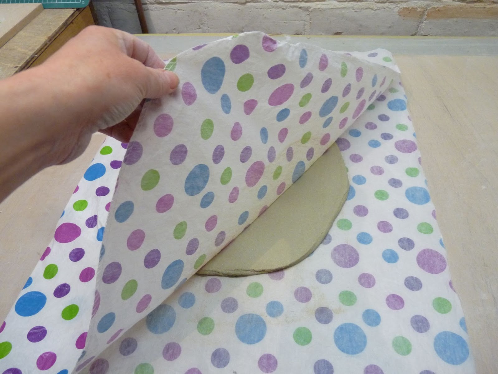 Just Pottering: Rolling clay slabs