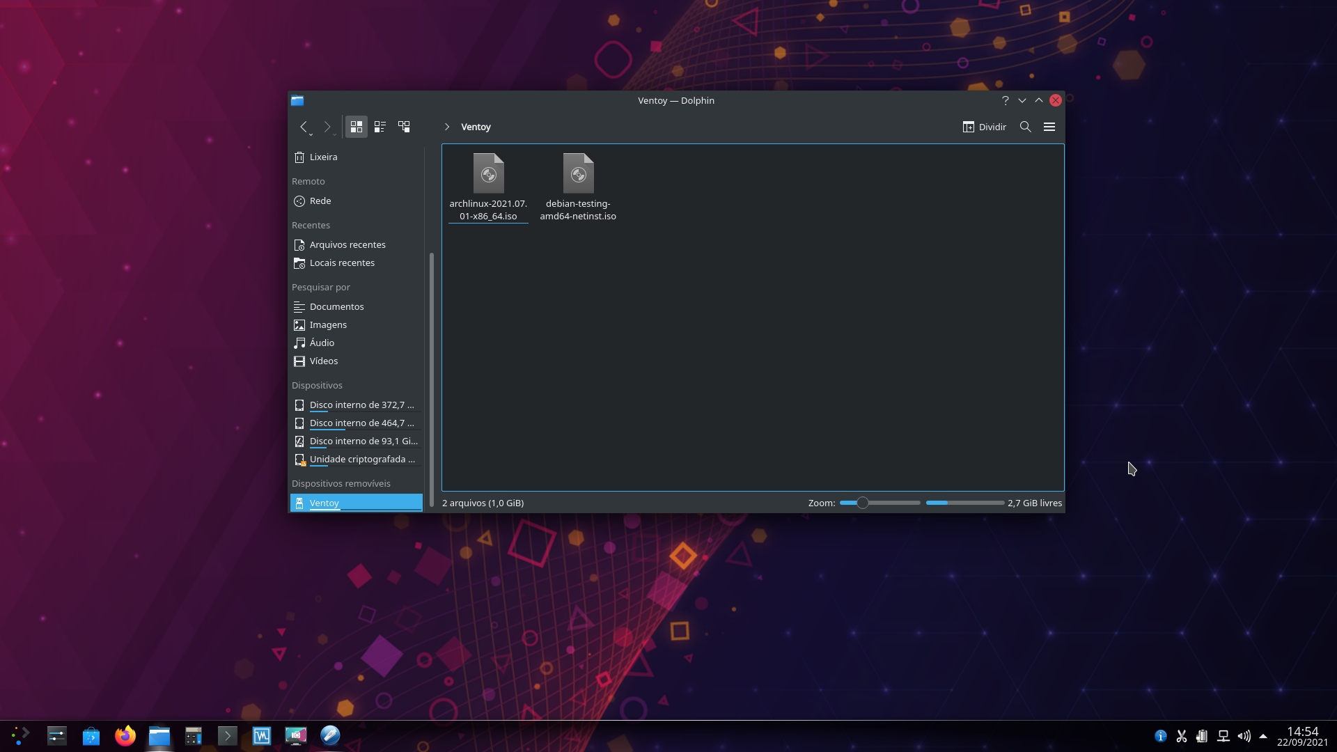 Ventoy com interface gráfica GTK/Qt para Linux