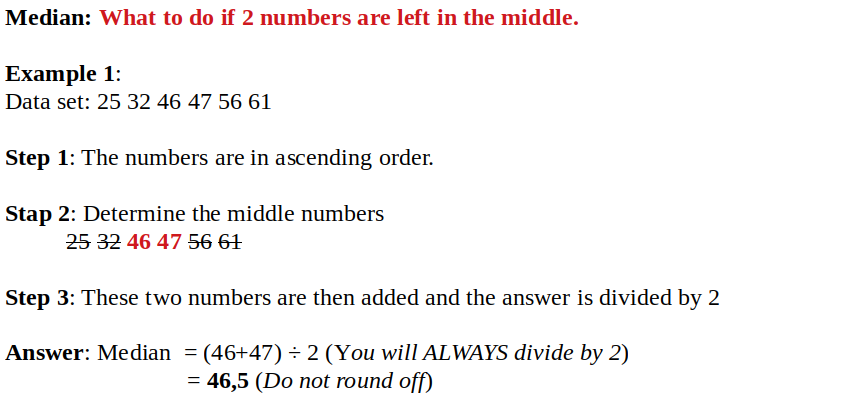 Mathematical Literacy Grade 10: Data - Mean, Median and Modus