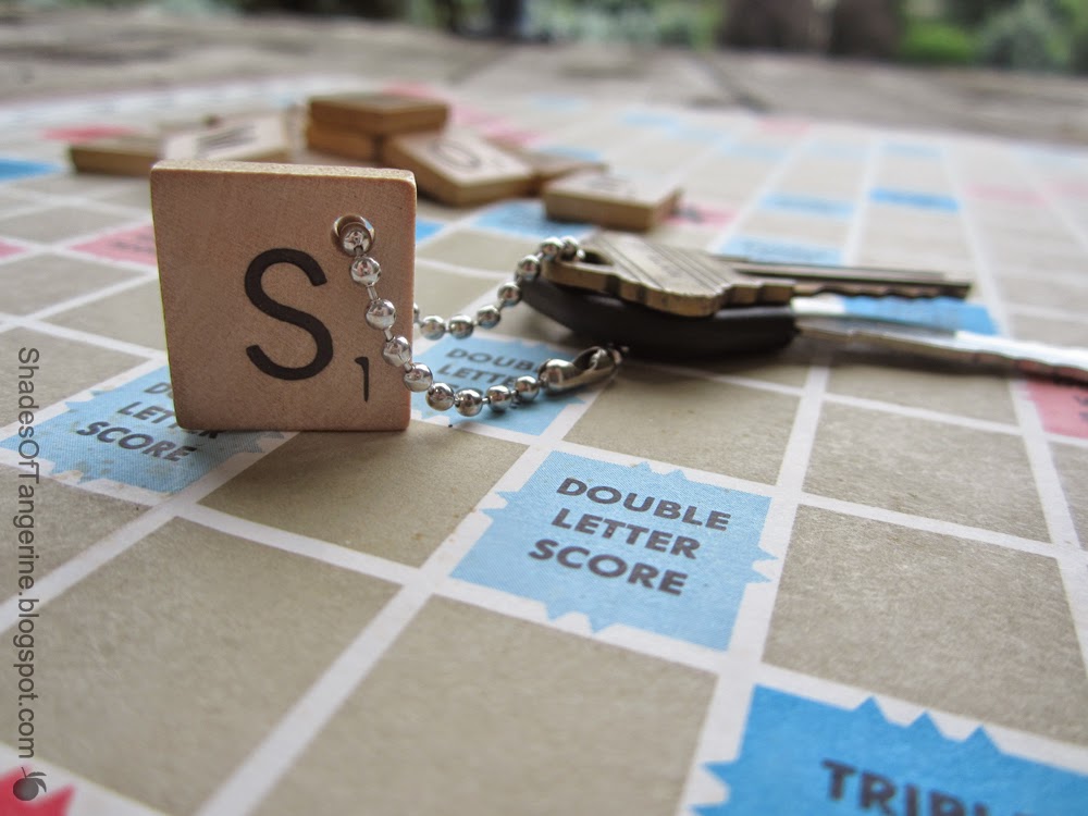 Shades Of Tangerine: Scrabble Tile Keychain (DIY)