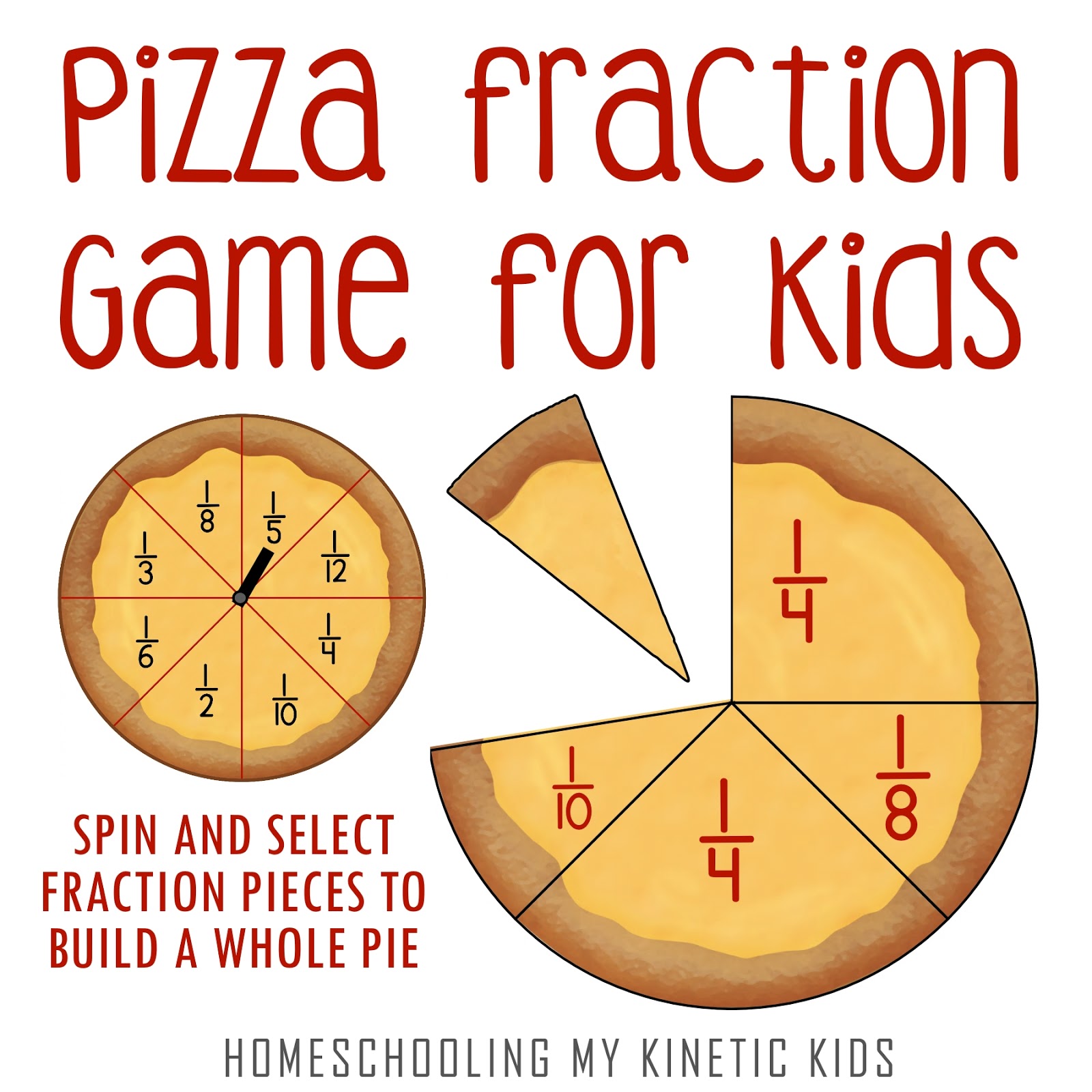 Printable Fraction Pizza