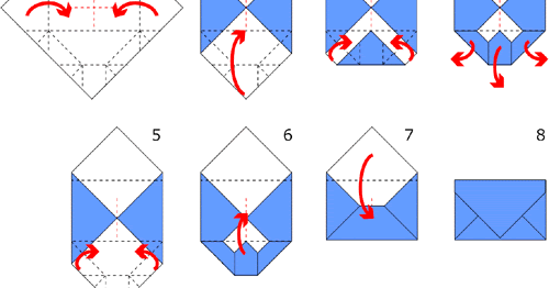 origami envelope instructions ~ craft projects art ideas