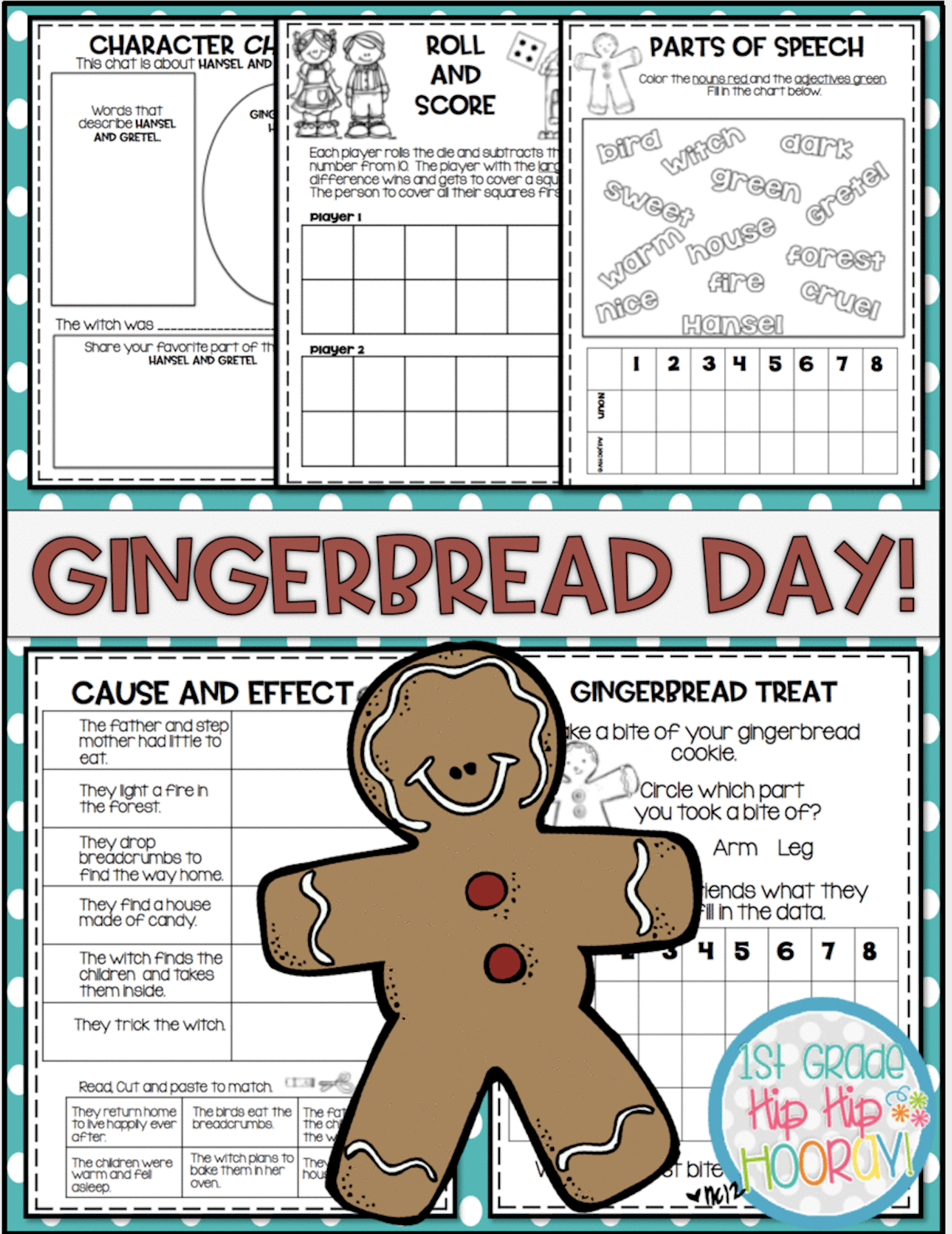 1st Grade Hip Hip Hooray!: Interactive Google Slides and Paper Pencil ...