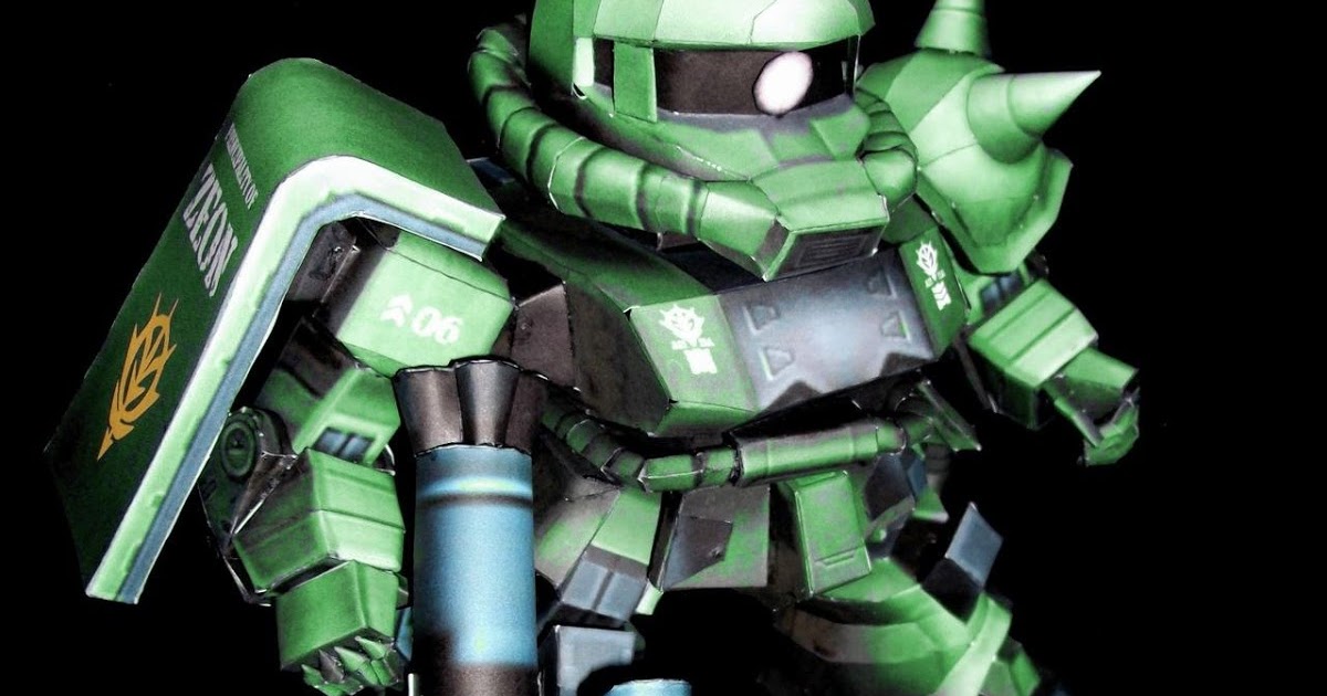 Pendragon's Papercraft: SD MS-06 Zaku II - Papercraft - Gundam