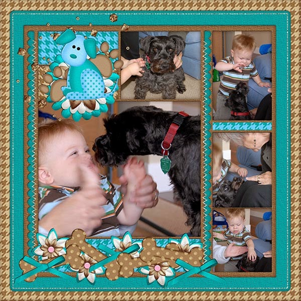 A-Manda Creation: Polka Dot Puppy-cute,dog-themed digital scrapbooking kit