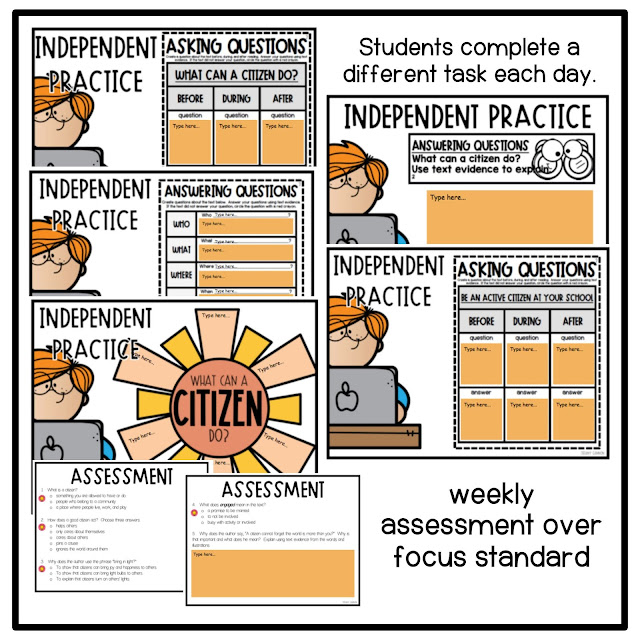 What Can a Citizen Do? Interactive Read Aloud | Asking and Answering ...