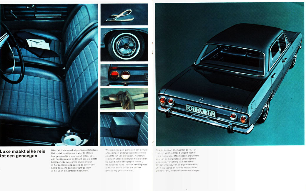 .: 1966. Opel Rekord. Brochure (Neederland)