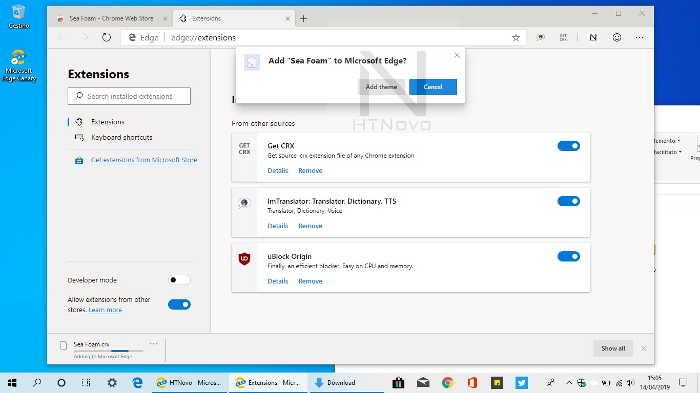 Come installare Temi di Chrome nel nuovo Edge Chromium-based