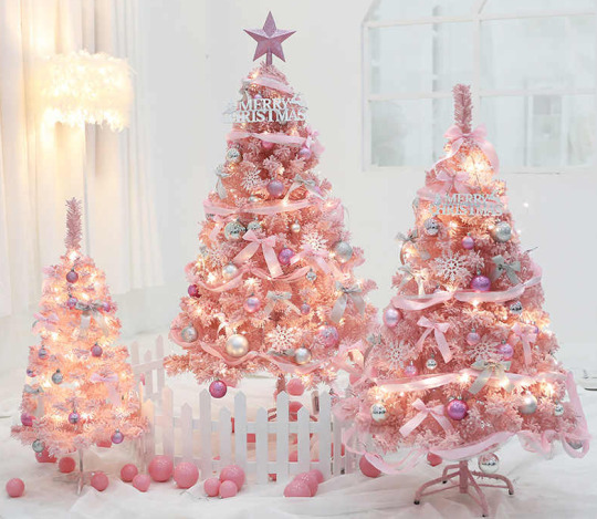 Fazendo Arte com Aline: Decoração de Natal Rosa - Arvore e Guirlanda