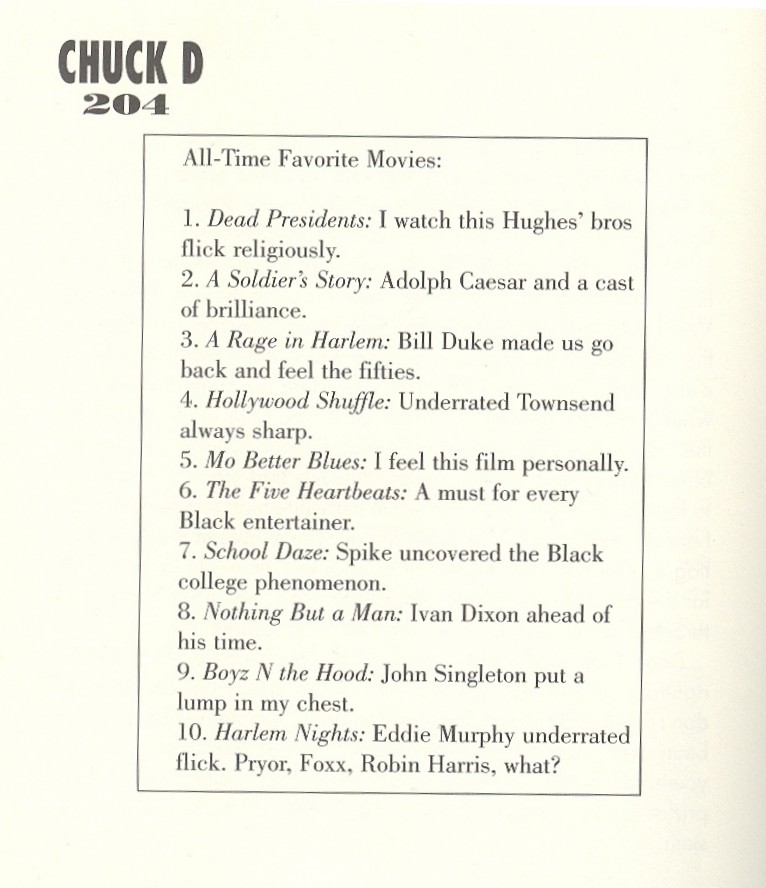 "Fight the Power (Rap, Race, and Reality)" Chuck D, 1997