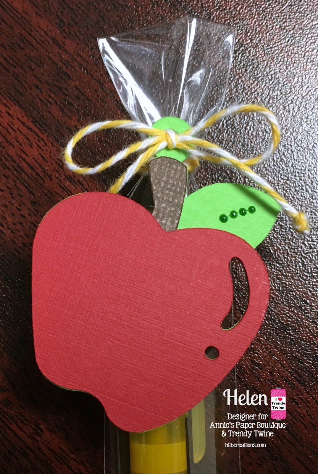 Twine It Up! by Annie's Paper Boutique : Trendy Twine -- Apples and Pens