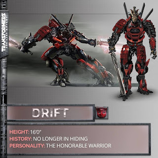 Transformers Live Action Movie Blog (TFLAMB): Drift Scores New Look