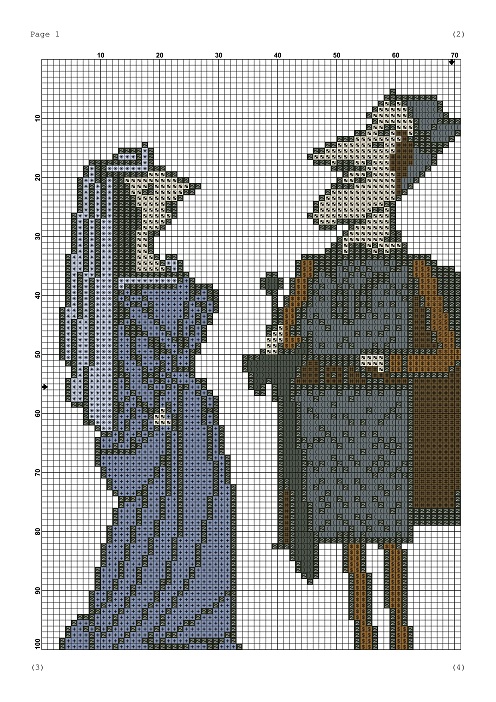 Tango Stitch easy cross stitch designs: Fair knight medieval cross ...