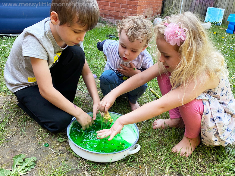 Slime Sensory Bin Snake Swamp - Messy Little Monster