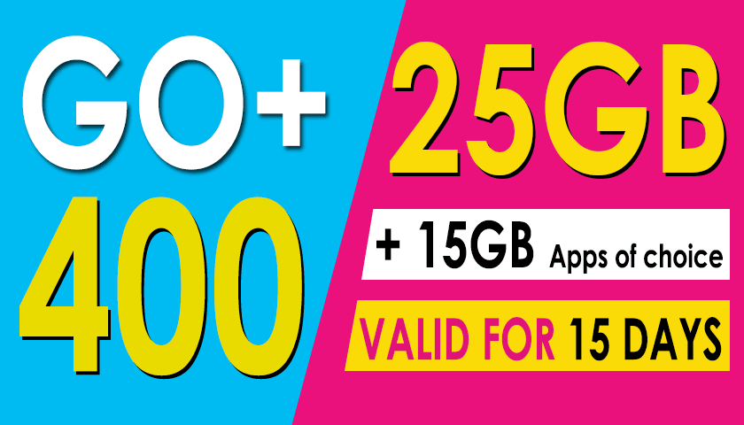 Globe Go+400 - 40GB Data Valid up to 15 Days for only 400 Pesos