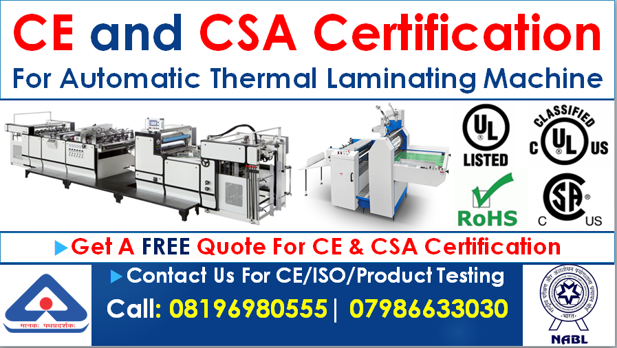 Get CE and CSA Certification for Automatic Thermal Laminating Machine ...