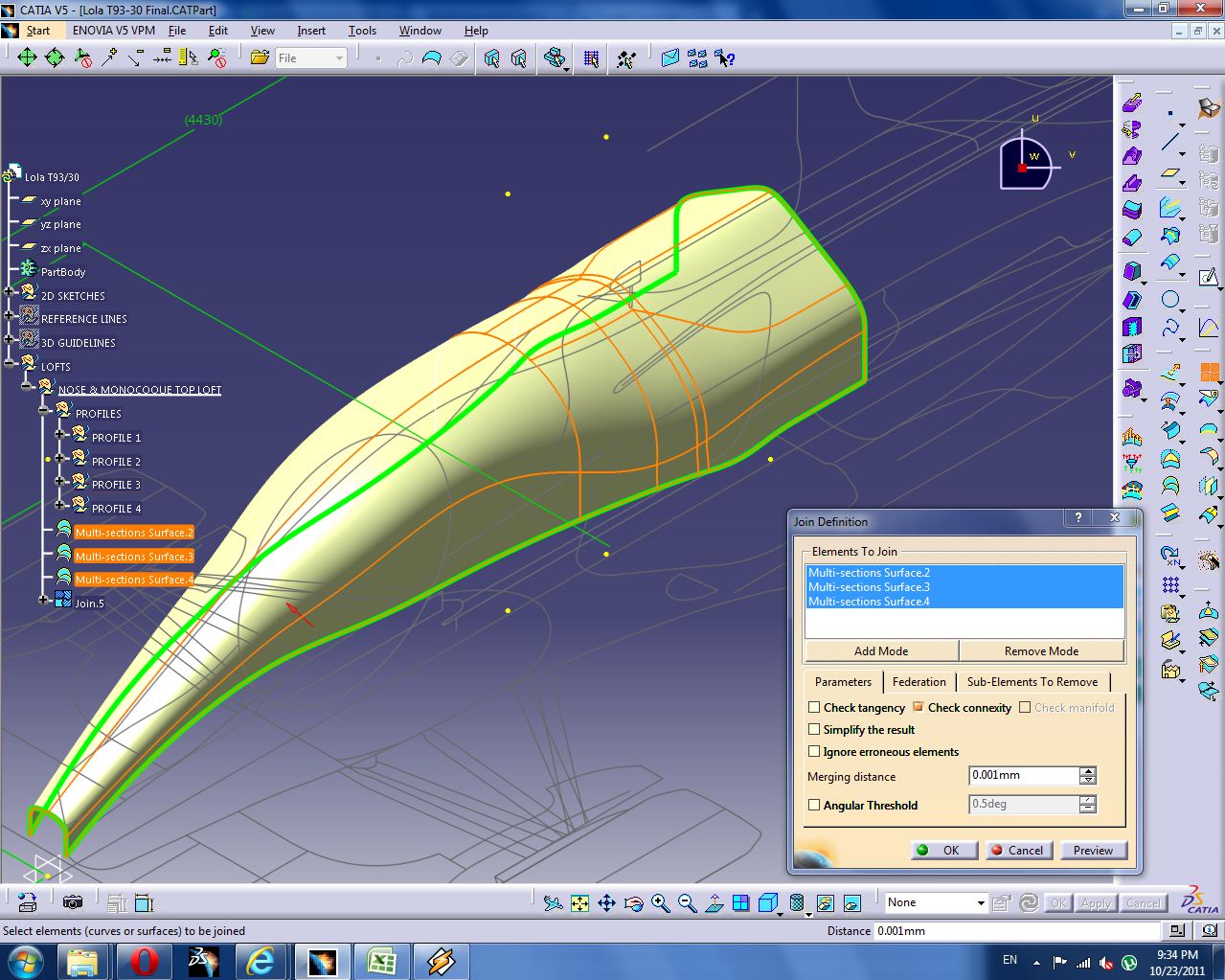 Scratchbuilding a 1/20 scale F1 replica: F1 car design in Catia V5 v