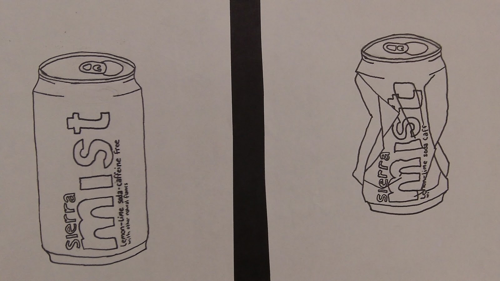Morgan's Art 1 Blog: Pop Can Line Drawing