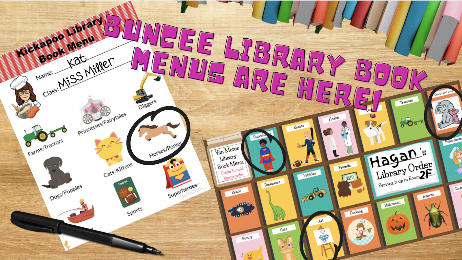 The Library Voice: Buncee Library Book Menus Are Here!