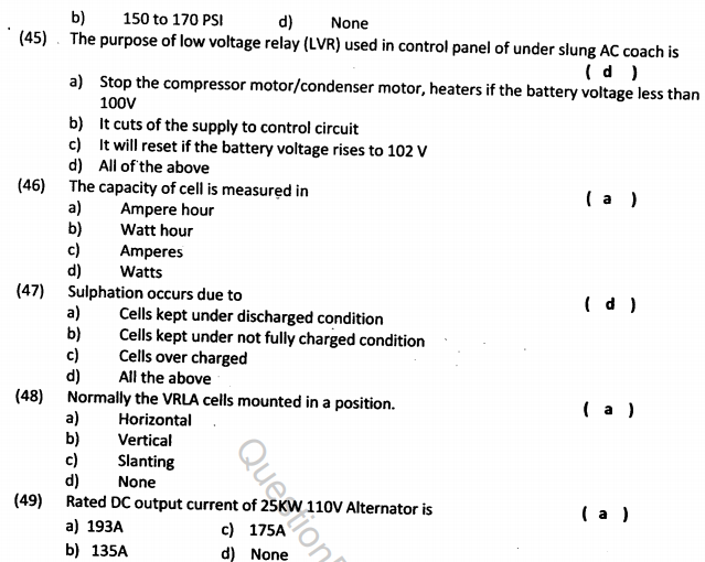 INDIAN RAILWAY QUESTION BANK: Railway Questions Bank ₩-Technical Grade ...