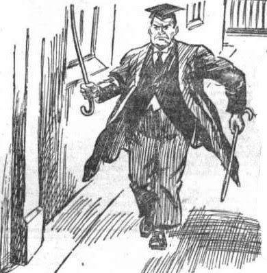 Schoolmaster who had 12 canes in the classroom applauded by his boys