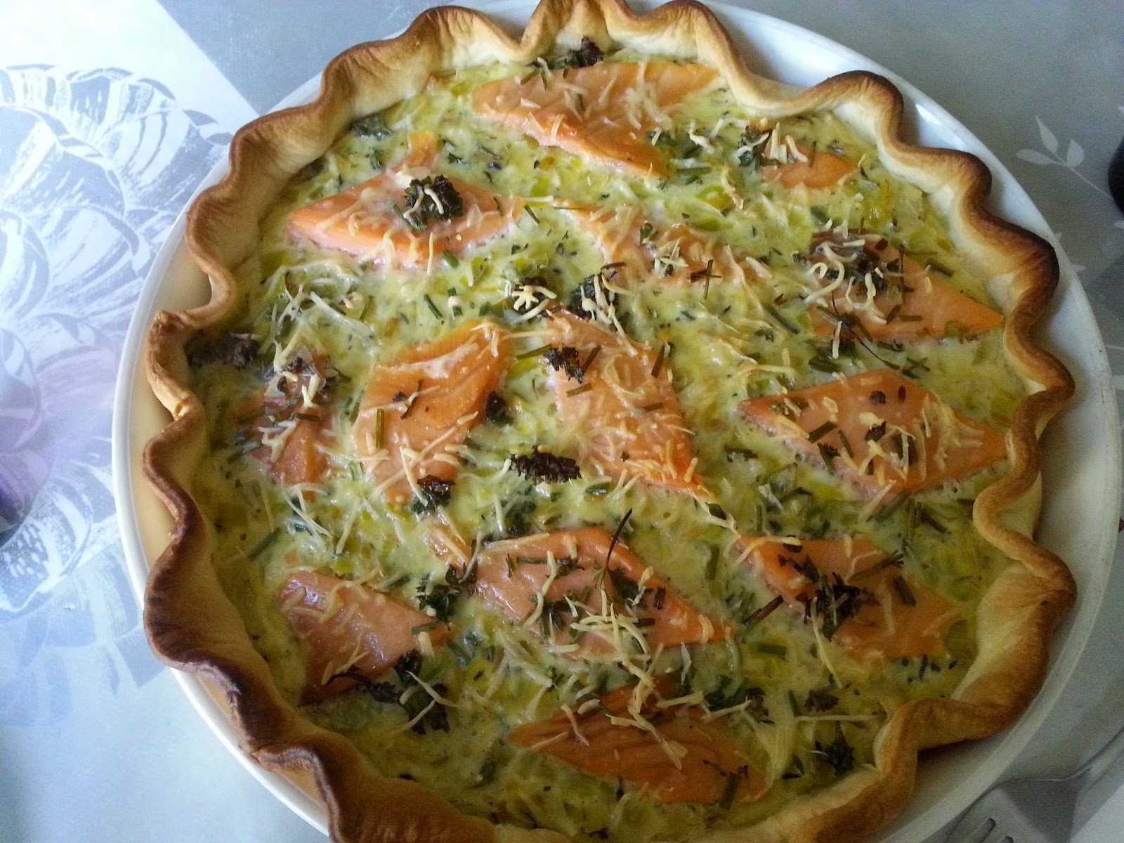 Tarte Poireaux Saumon Fumé