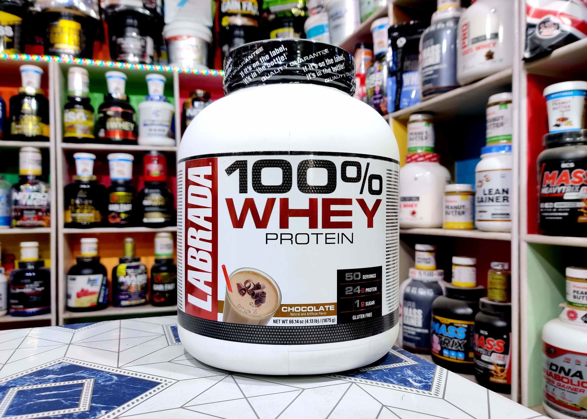 Labrada Nutrition, 100% Whey Protein, Chocolate, 4.13 lbs (1875 g) - NCRFS