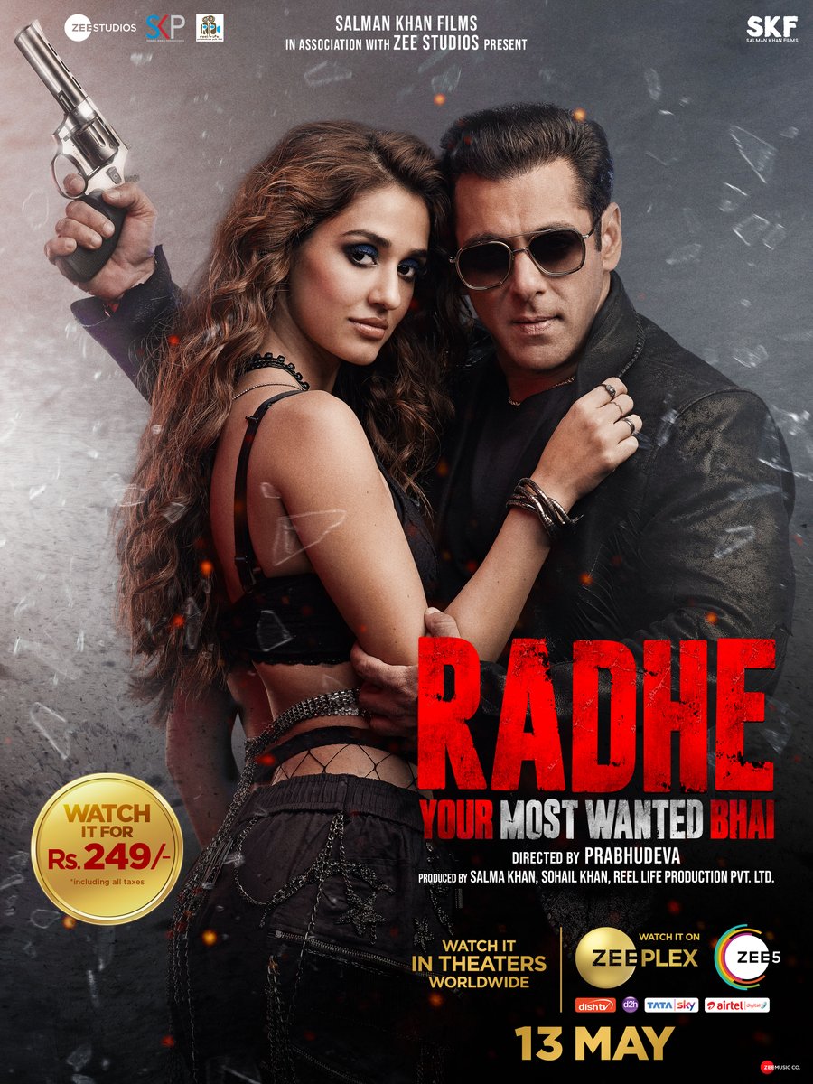 Salman Khan and Disha Patani Radhe Movie Posters