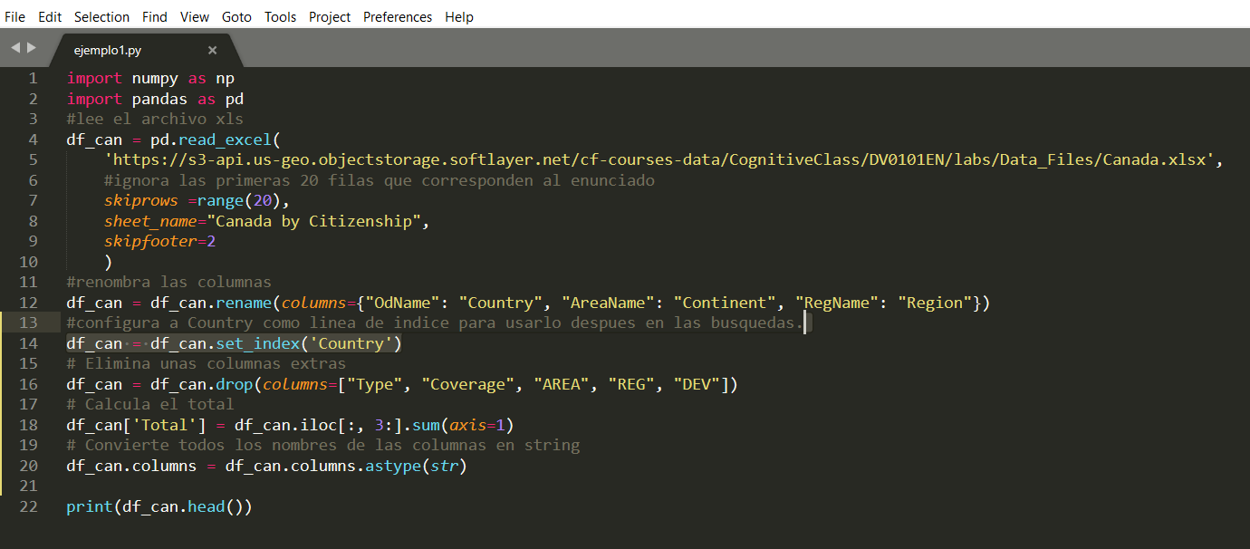 BigData: Manejar un archivo de Excel en Python (2)